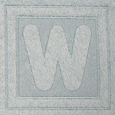 Block Letter W - 5 Inch (Embossed)