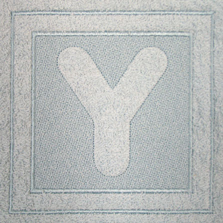 Block Letter Y - 6 Inch (Embossed)