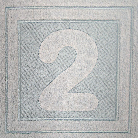 Block Number 2 - 6 Inch (Embossed)