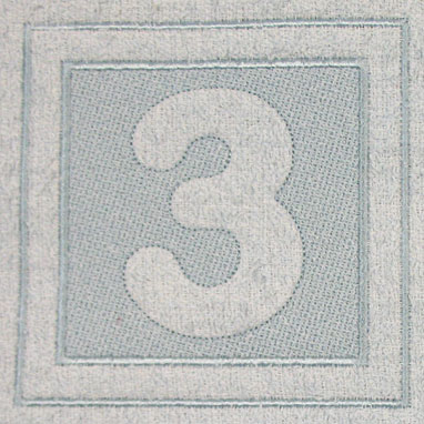 Block Number 3 - 5 Inch (Embossed)