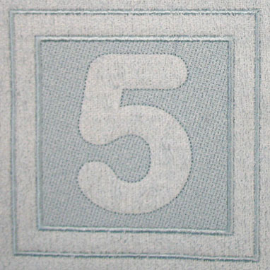 Block Number 5 - 5 Inch (Embossed)