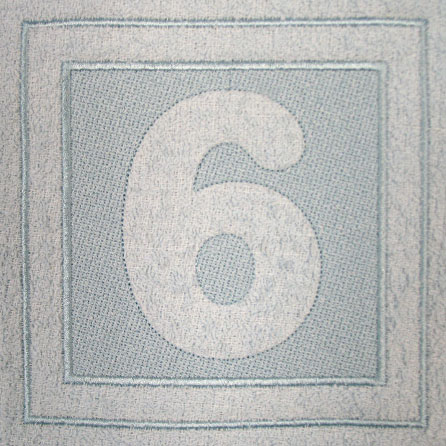 Block Number 6 - 6 Inch (Embossed)