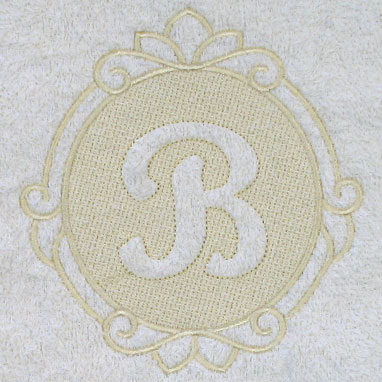 Script Letter B - 5 Inch (Embossed)