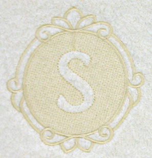 Script Letter S - 4 Inch (Embossed)