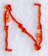 Skeleton Letter N - 1 Inch