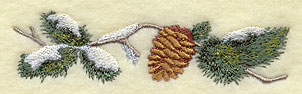 Pine Bough and Cone Border
