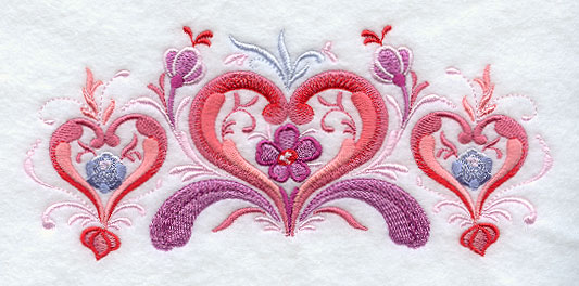 Rosemaling Heart Trio