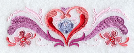 Rosemaling Heart Border