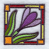 Stained Glass Crocus Corner
