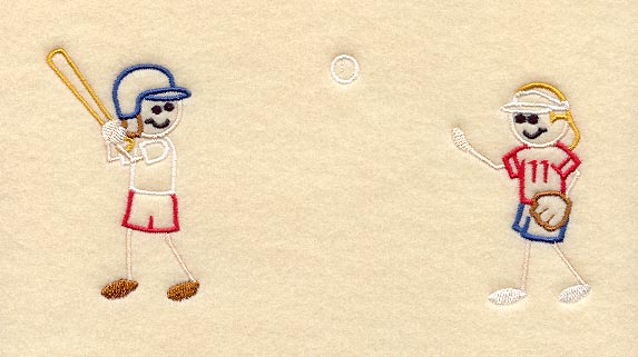 Stick Figure Softball