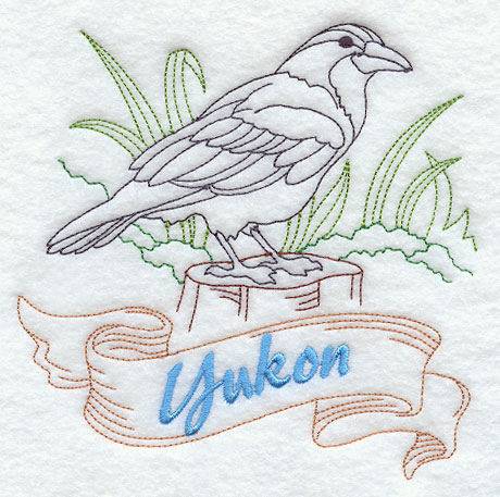 Yukon - Raven (Redwork)