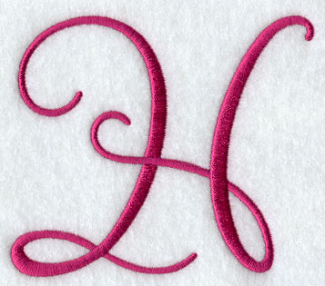 Fancy Flourish Capital Letter H - 4 Inch