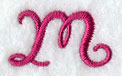 Fancy Flourish Lower Case m - 2 Inch