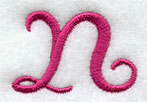 Fancy Flourish Lower Case n - 3 Inch