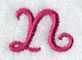 Fancy Flourish Lower Case n - 1 1/2 Inch