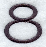 Sleek & Modern Number 8 - 2 Inch