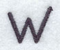 Sleek & Modern Lower Case w - 1 Inch
