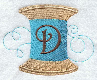 Spool of Thread Letter D - 4 Inch