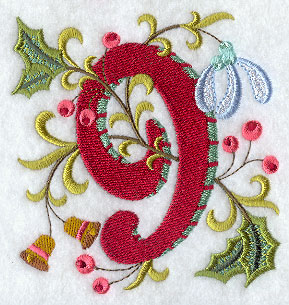 Jacobean Christmas Number 9 - 3.85 Inch