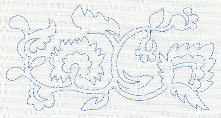 Jacobean Flower Quilting Border 1 (Single Run)