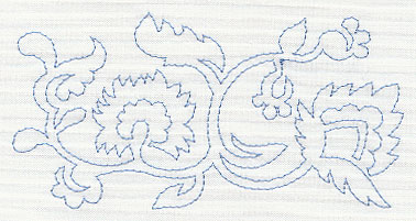 Jacobean Flower Quilting Border 1 (Single Run)