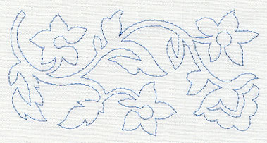 Jacobean Flower Quilting Border 5 (Single Run)