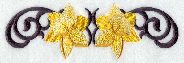Scrollwork Daffodil Border