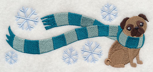 Wrapped Up in Winter Pug