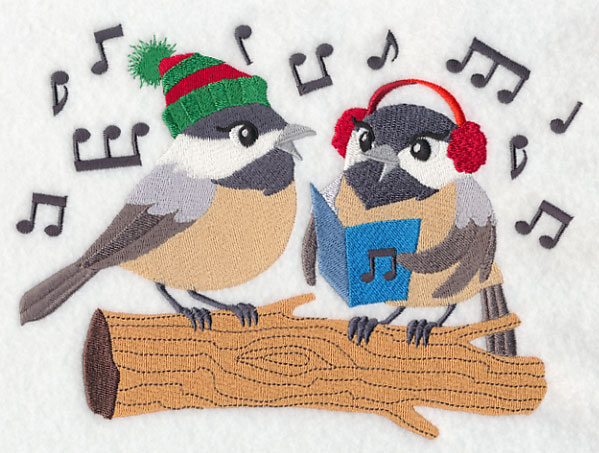 Caroling Christmas Chickadees