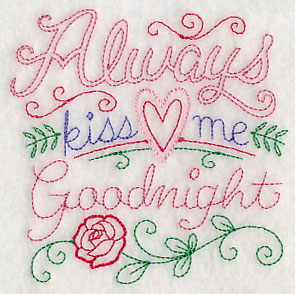 Always Kiss Me Goodnight Square (Vintage)