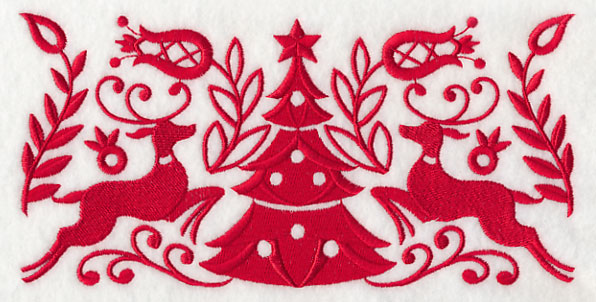 Scandinavian Christmas Tree Border