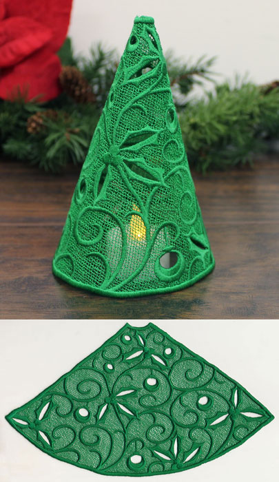Filigree Tree with Holly and Berries (Lace)