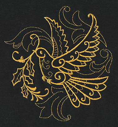 Filigree Dove (Goldwork)