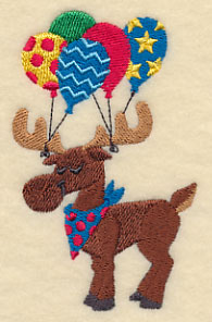 Moose with Balloons