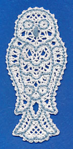Snowy Owl Bookmark (Battenburg Lace)