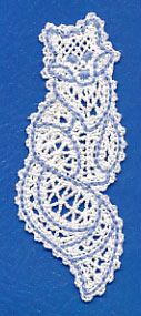 Arctic Fox Bookmark (Battenburg Lace)