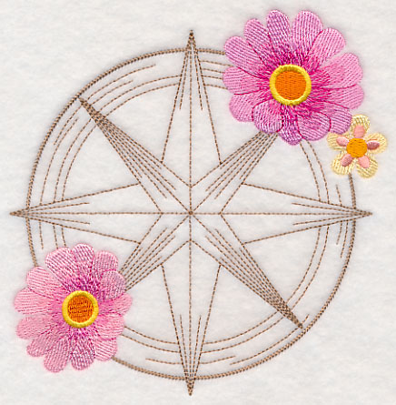 Nautical Compass Etching