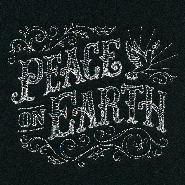 Victorian Chalkboard Peace on Earth
