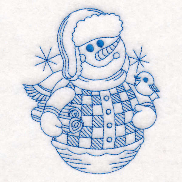 Bonfire Snowman (Bluework)