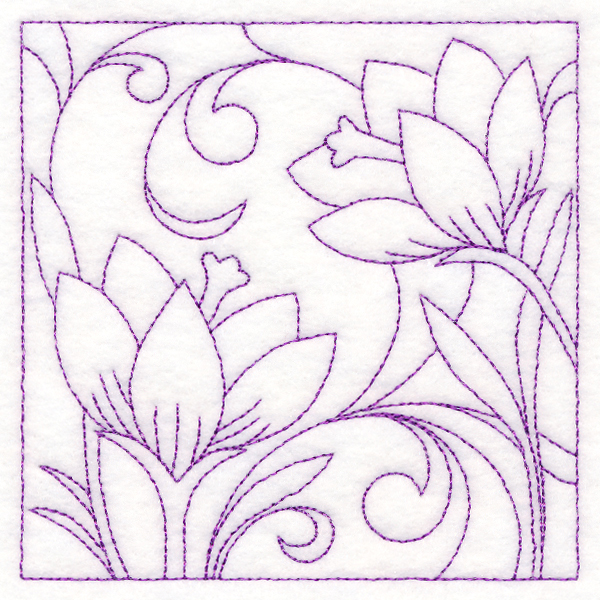 Spring Quilting - Crocuses (Double Run)