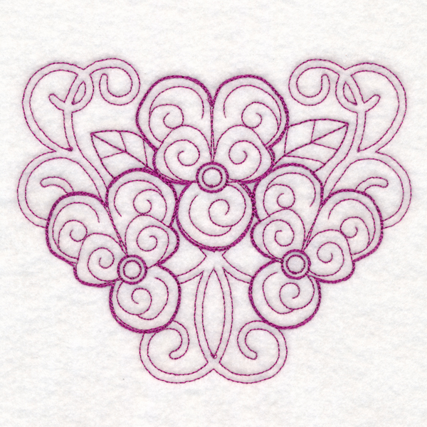 Delicate Violet Doodle (Vintage)