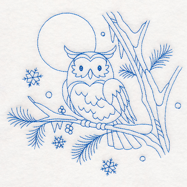 how to draw owl scene