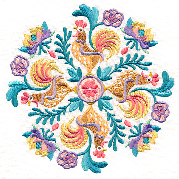 Blissful Rooster Medallion