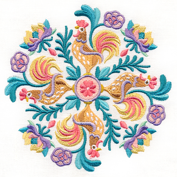 Blissful Rooster Medallion