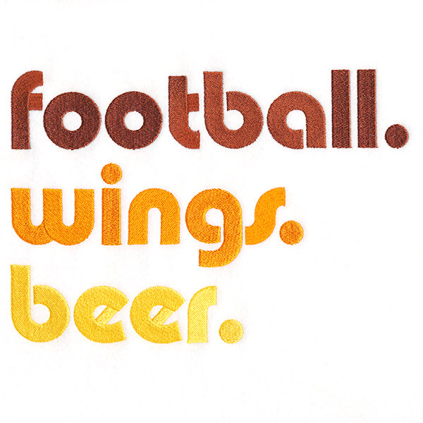 Football. Wings. Beer.