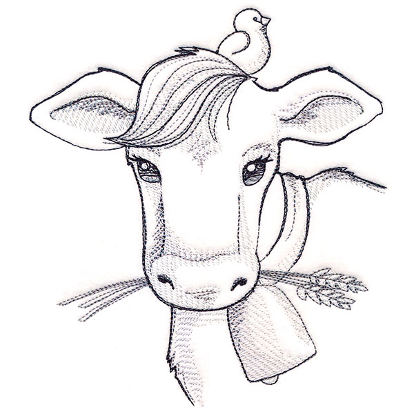 Cute Cow Etching