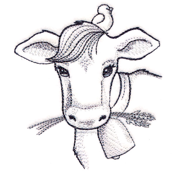 Cute Cow Etching