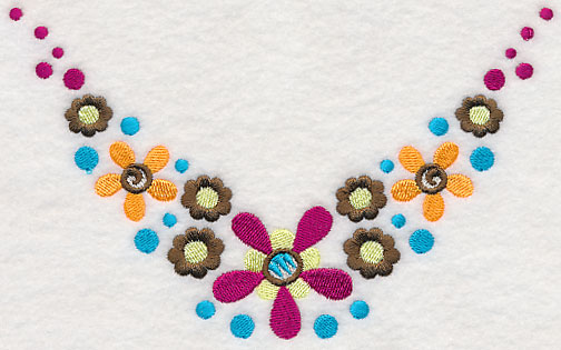 Funky Flowers Neckline (V-Neck)