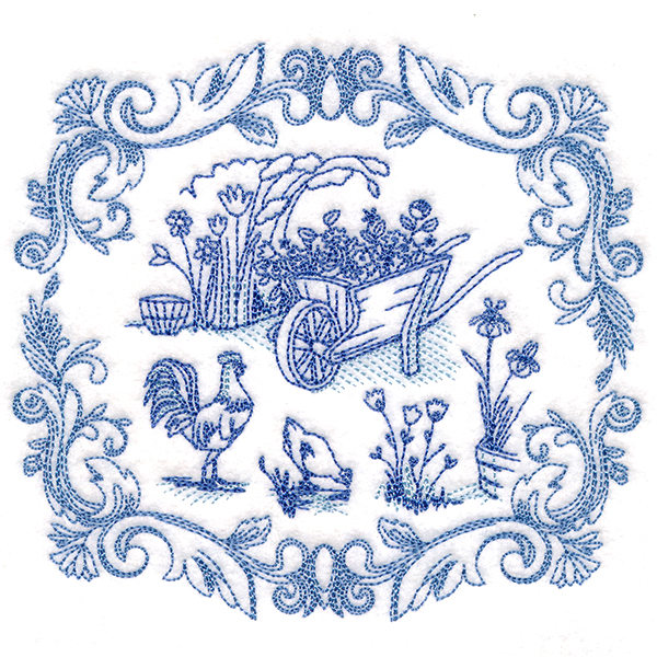 Countryside Farm Scene - Wheelbarrow