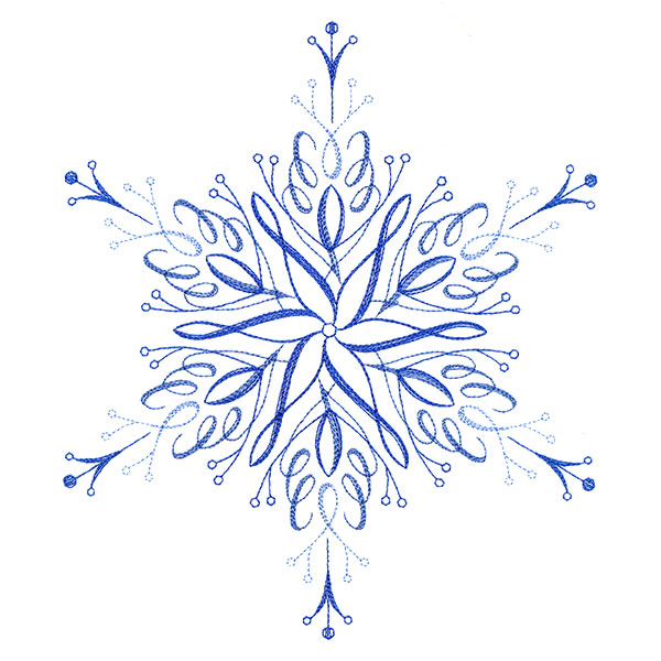 Winter Snowflake Calligraphy 1